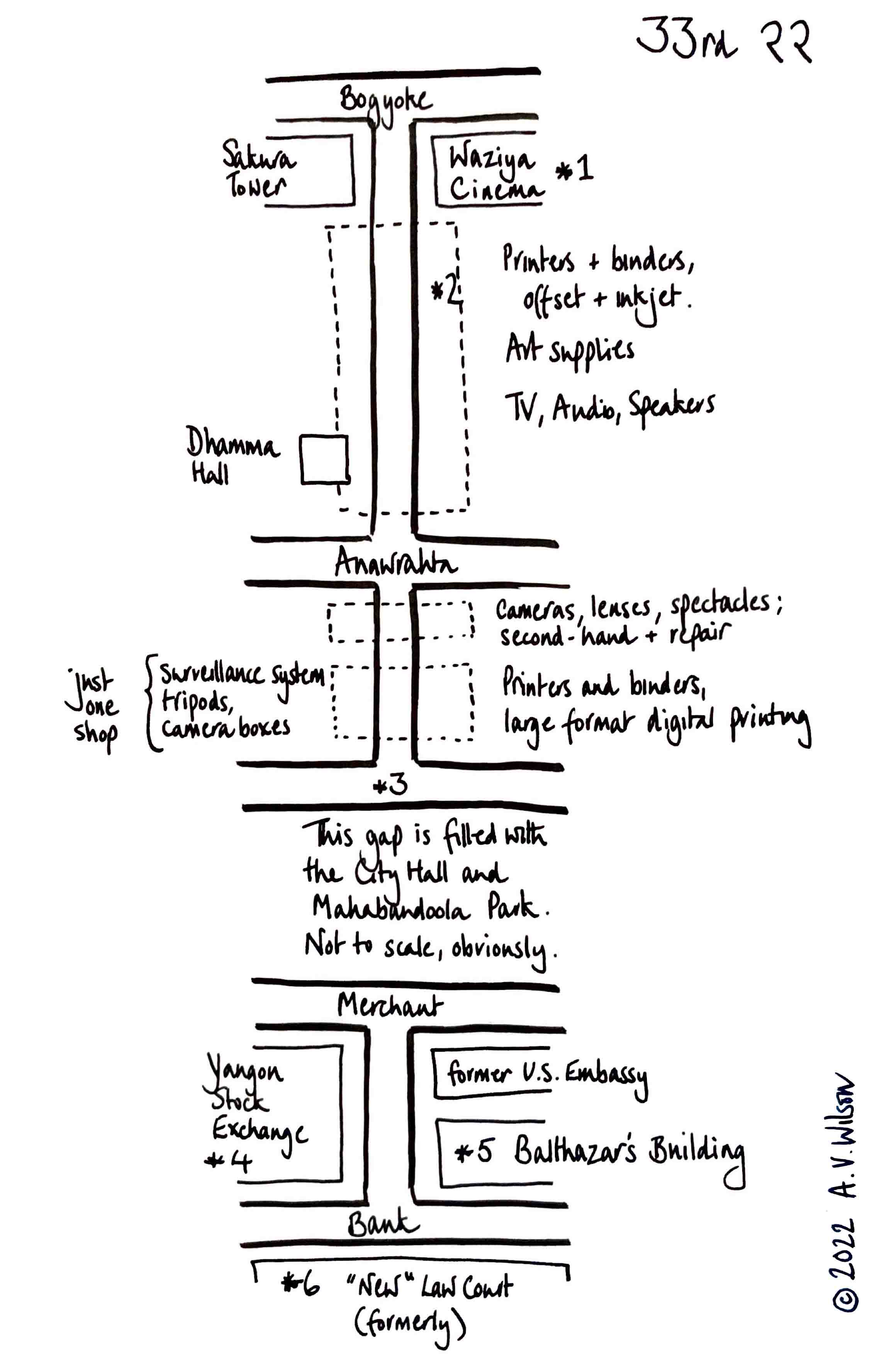 33rd Street – Yangon street map